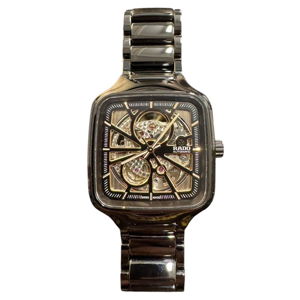 Pre-owned Rado True Square Open Heart 38mm Automatic Watch - Black ...